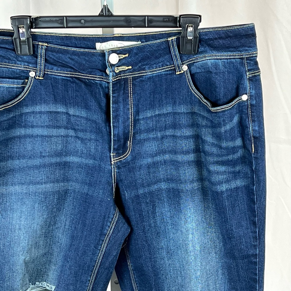 Est. 1946 Denim Distressed Capri Cuffed Jeans 14 788 - Gem